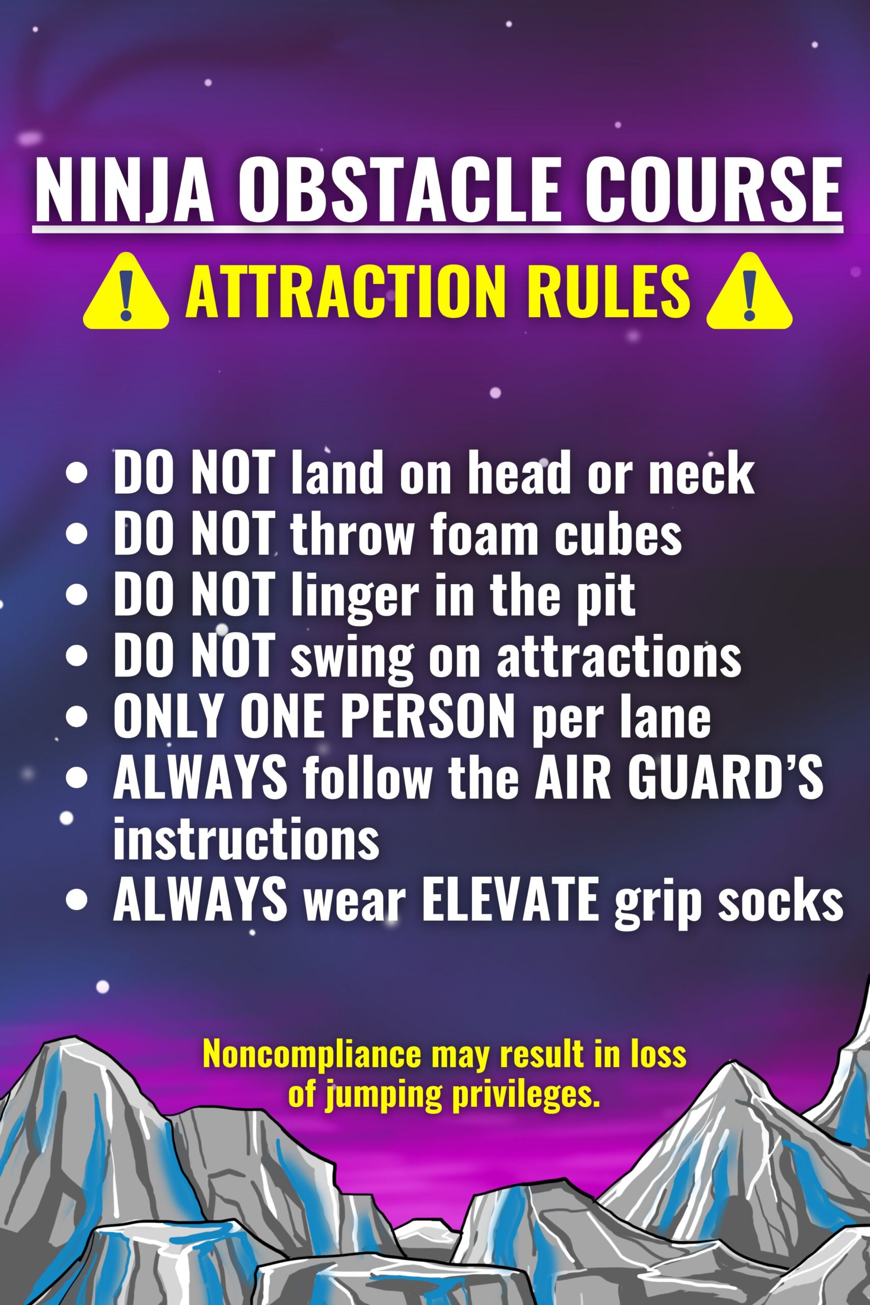 Rules | Elevate Trampoline Park | Queen Creek, AZ