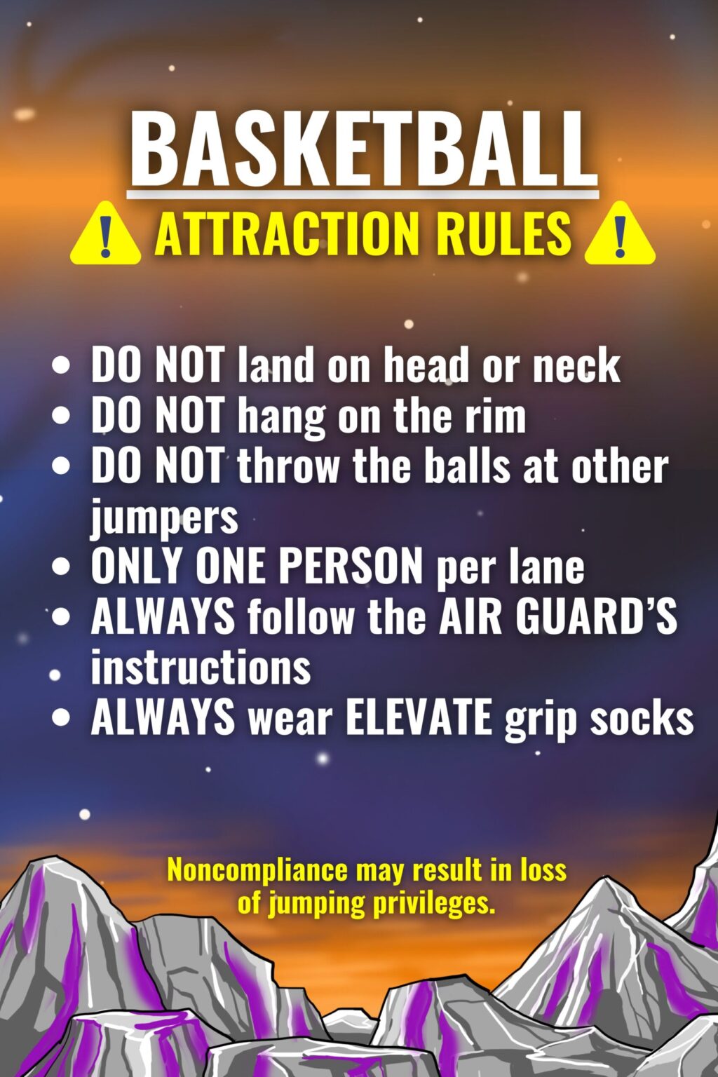 Rules | Elevate Trampoline Park | Queen Creek, AZ