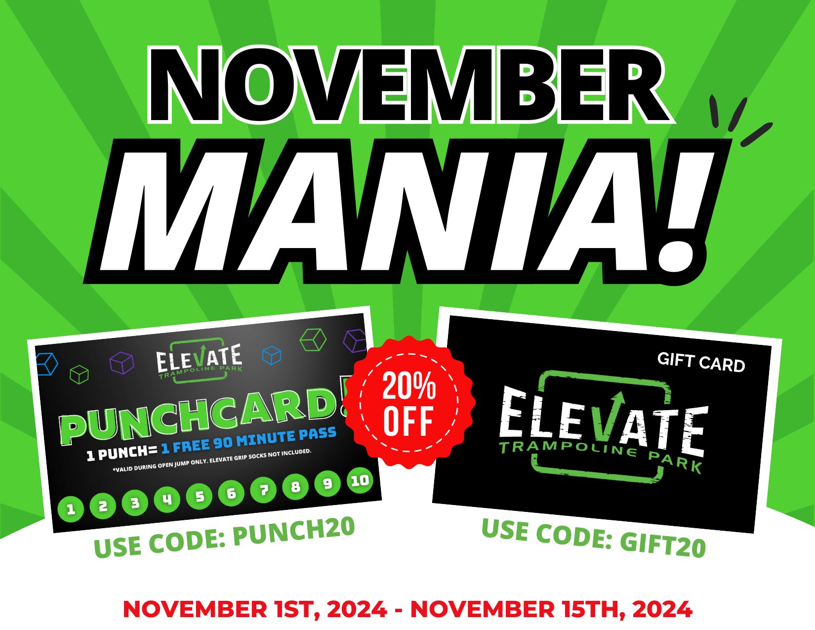 Elevate Trampoline Park in Cranberry Township, Pennsylvania